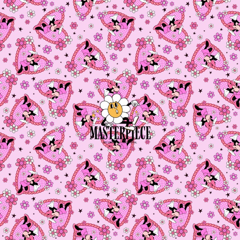 Cute Minnie Mouse Seamless File, Spring Disneyland Seamless, Spring ...