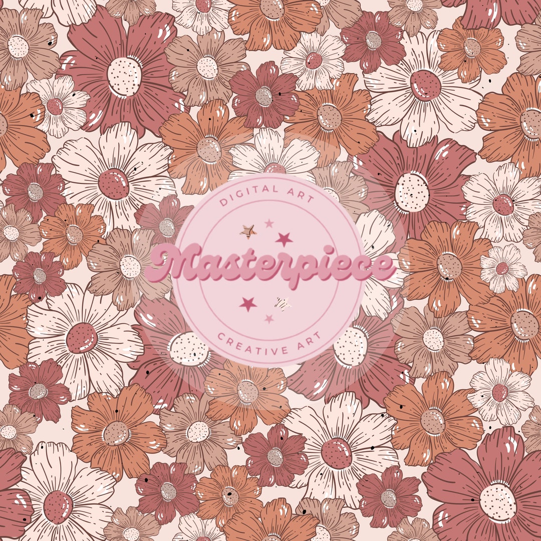 Boho Floral Seamless Pattern Retro Floral Seamless Pattern - Etsy Australia