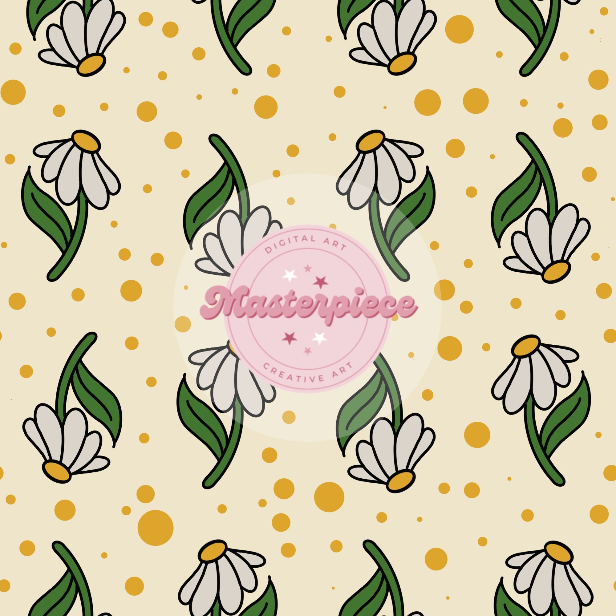 Daisy Boho Floral Seamless Pattern, Boho Seamless Files, Fall Seamless ...
