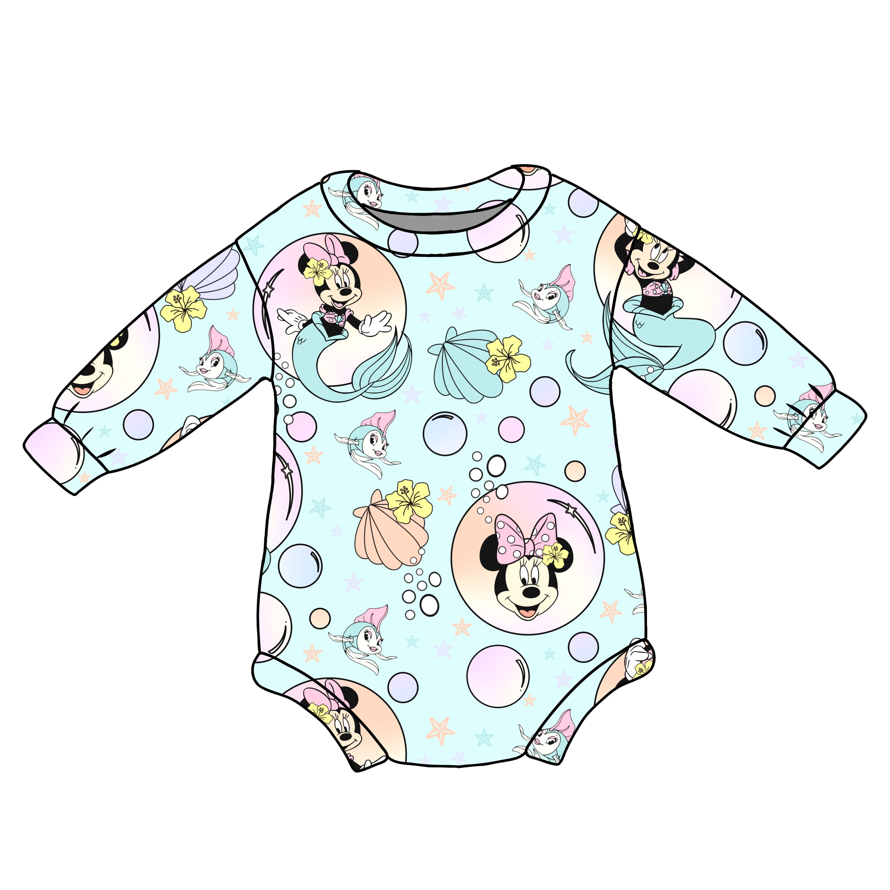 Magic Mouse Mermaid Seamless Pattern, Summer Mouse Seamless File, Beach ...