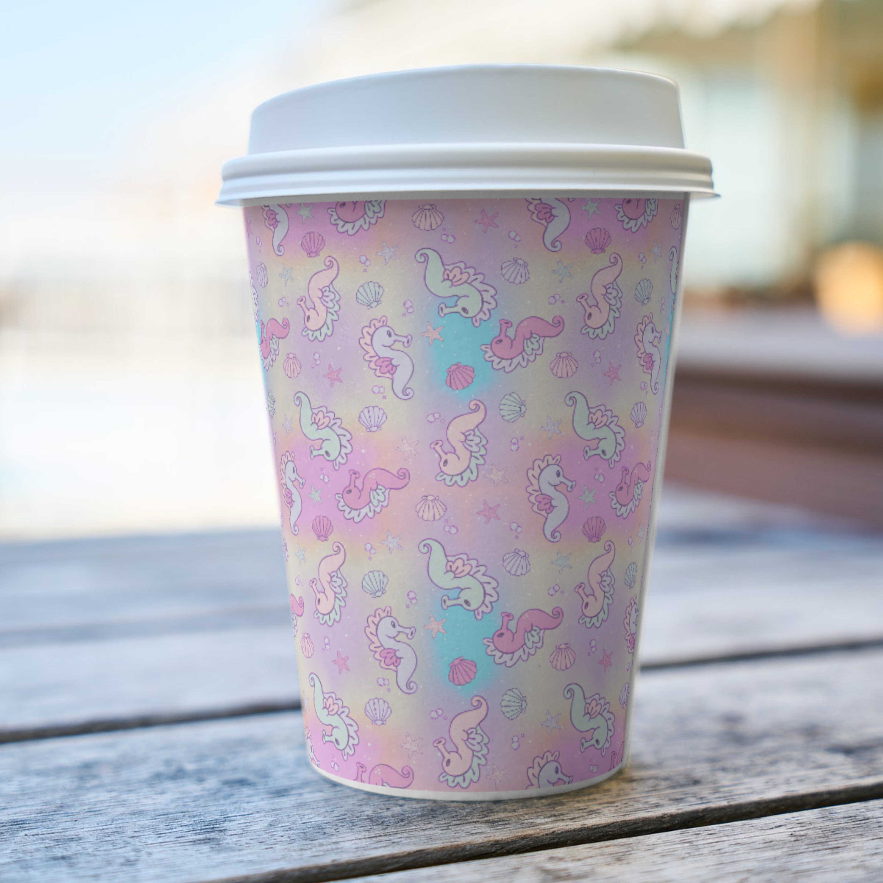 Summer Pastel Sea Horses Seamless Pattern, Under the Sea Seamless File ...