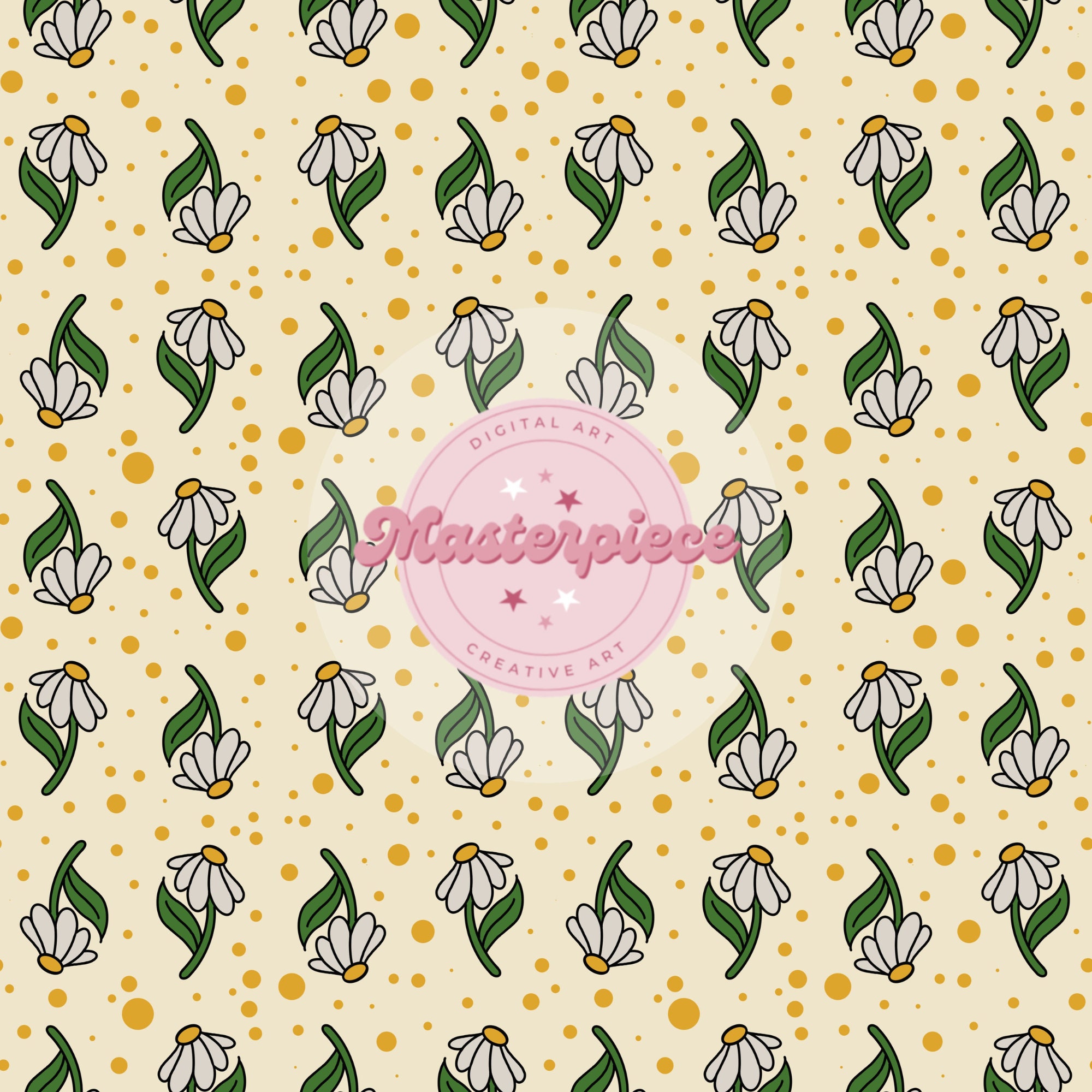 Daisy Boho Floral Seamless Pattern, Boho Seamless Files, Fall Seamless ...