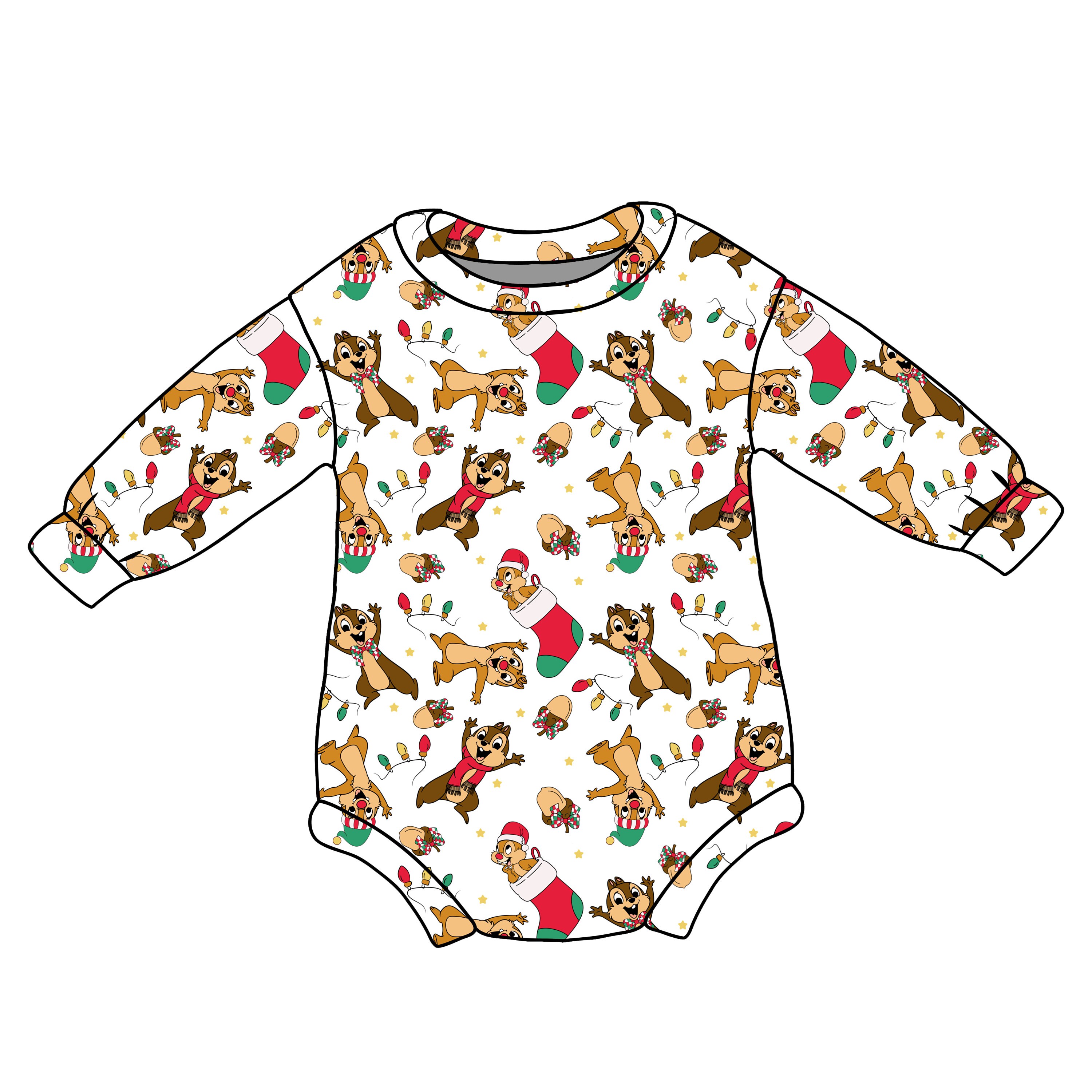 Magical Christmas Stocking Seamless Pattern Digital, Squirrels Magical ...