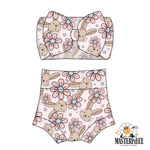 Cute Floral Easter Bunny Seamless Pattern, Spring Seamless Files Boho ...
