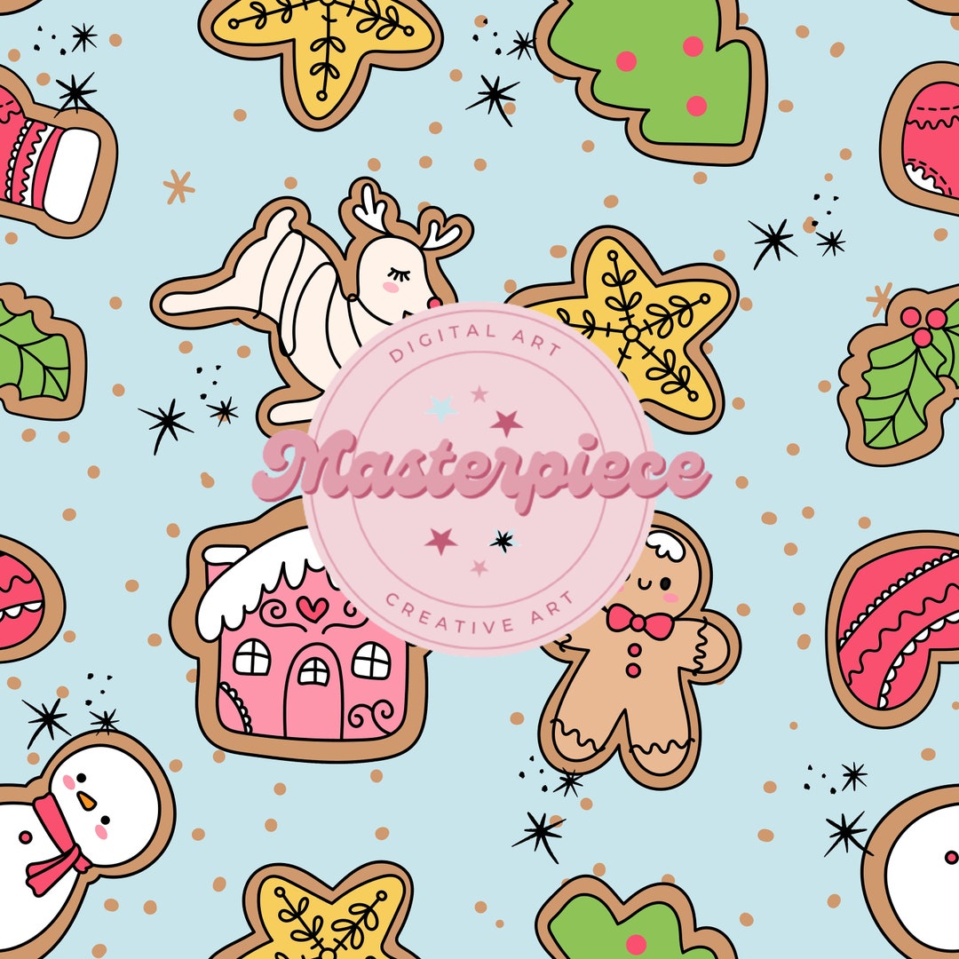 Christmas Seamless Pattern, Candy Christmas Repeat Pattern, Pastel ...