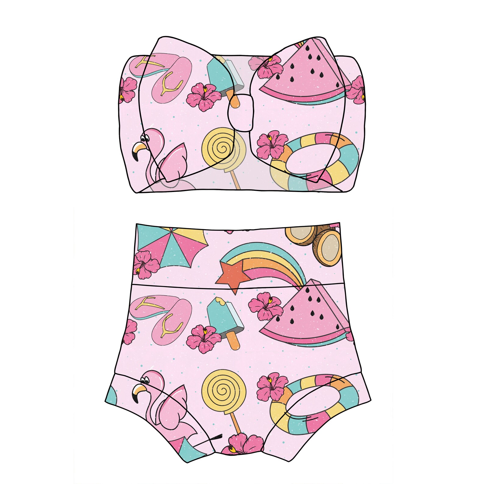 Tropical Summer Seamless Pattern, Summer Pink Seamless Repeat Pattern ...
