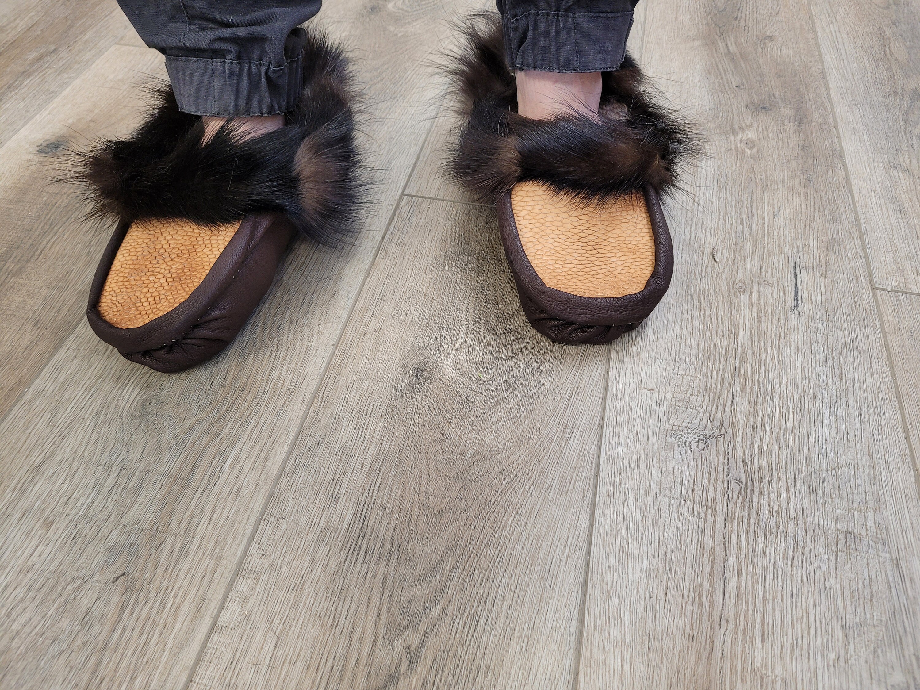 Women's 8 Beaver Tail and Wolverine Moccasins - Etsy