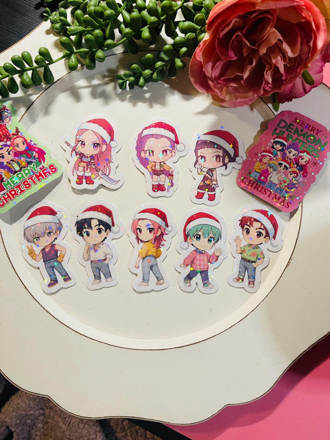 Christmas Stickers 10 Pcs Set - Etsy
