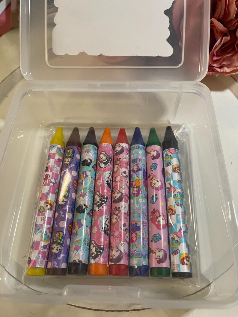 Washable Large Crayons 8 Colors With or Without Crayon Box - Etsy UK