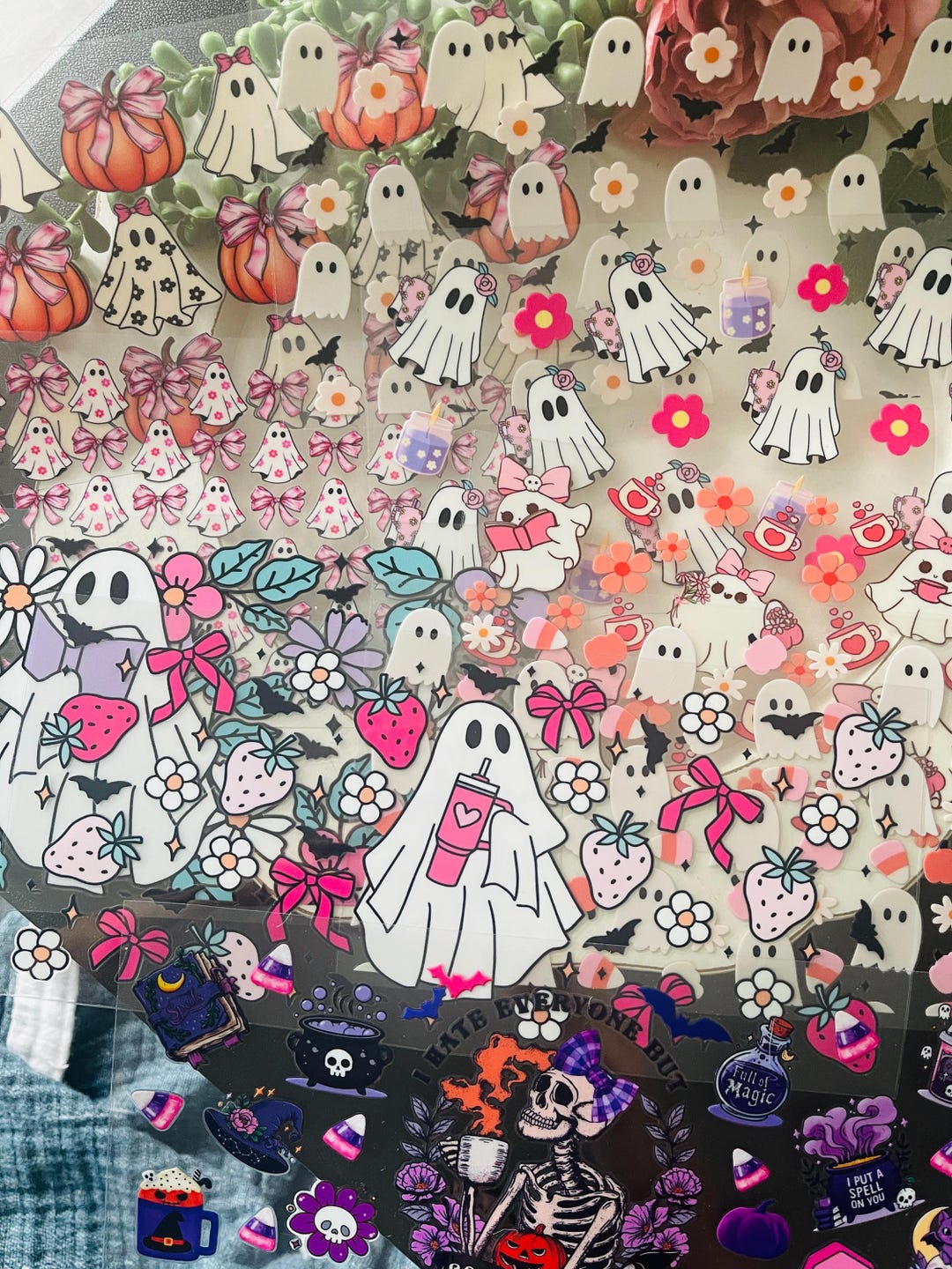 Cute Ghost UV DTF Wrap for 16oz Cup - Double Side Print- - Etsy