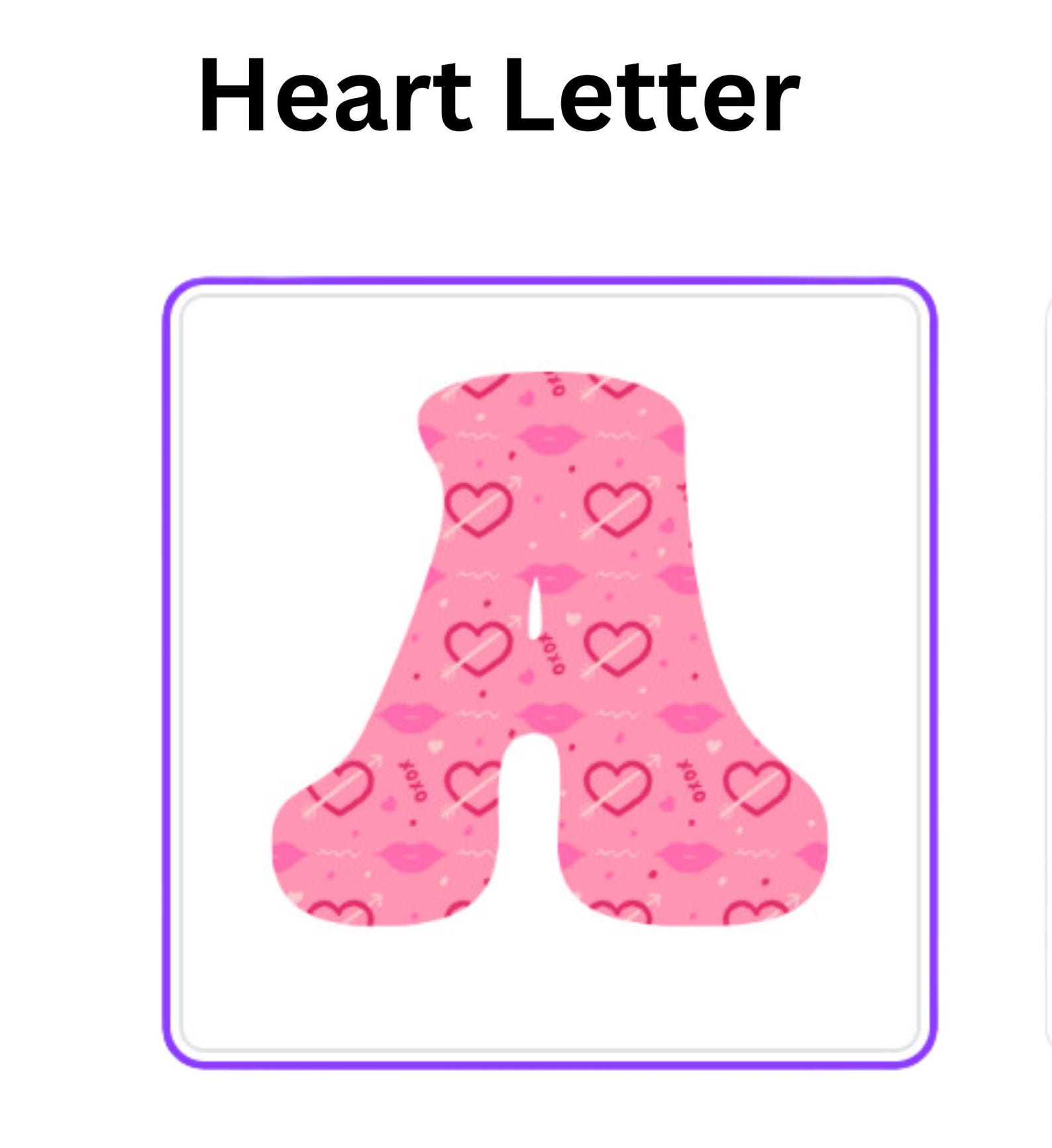 Heart LETTER PNG File - DIGITAL- - Etsy