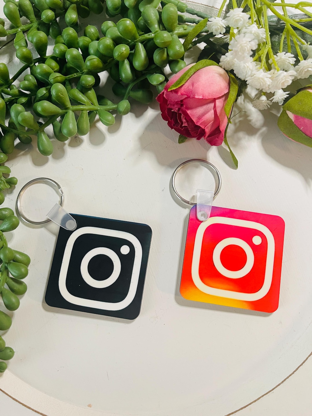 Instagram Digital Key Chain - Etsy