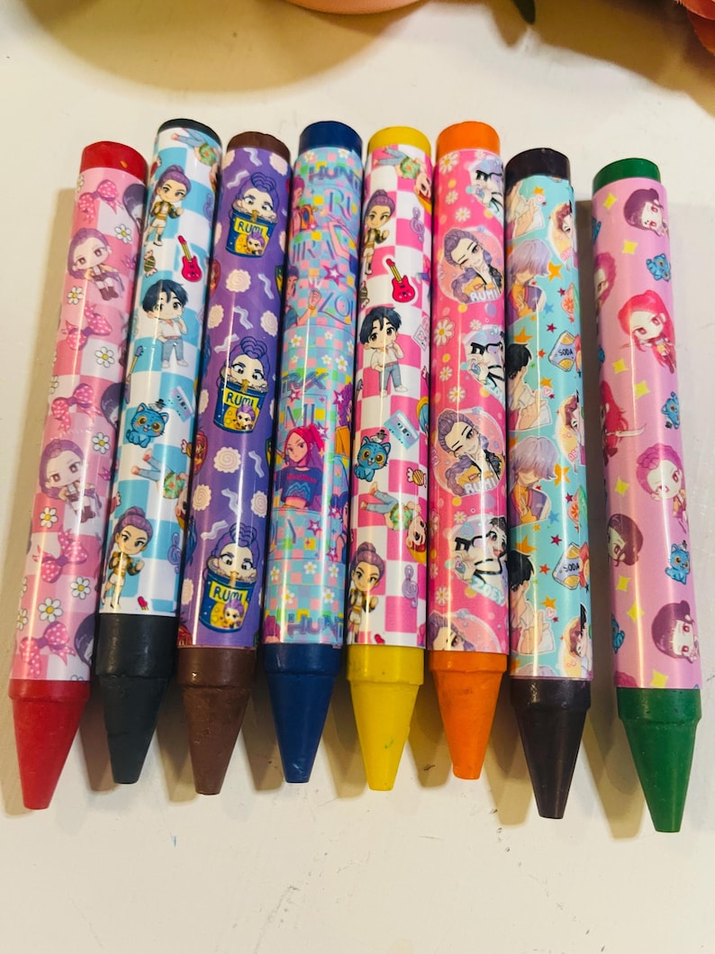 Washable Large Crayons 8 Colors With or Without Crayon Box - Etsy UK