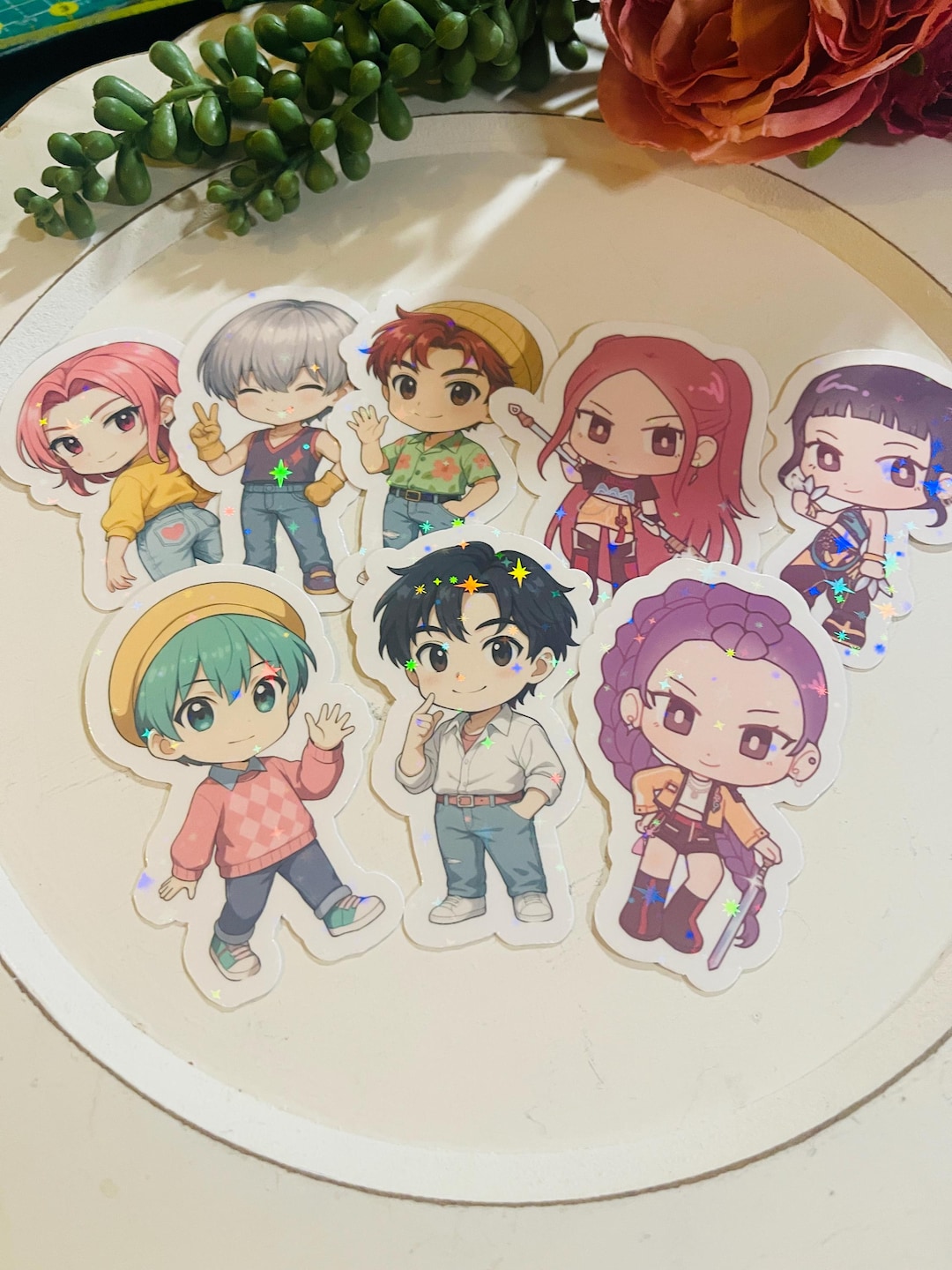 K Pop Stickers 8 Pcs Set - Etsy