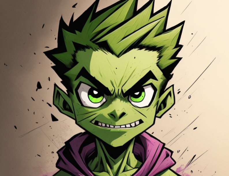 Beast Boy Digital Print 8.5 by 11 - Etsy
