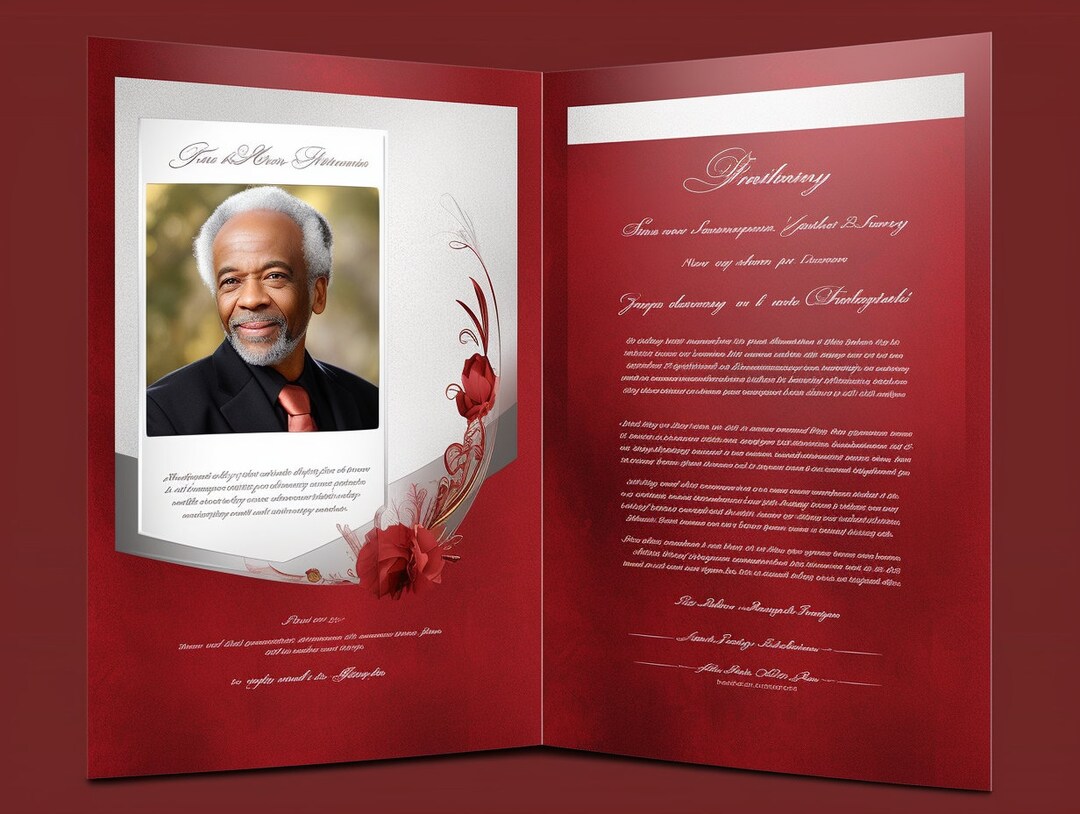 Funeral Program, Obituary,memorial,programs,keepsake,cremation,custom ...