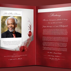 Funeral Program, Obituary,memorial,programs,keepsake,cremation,custom ...