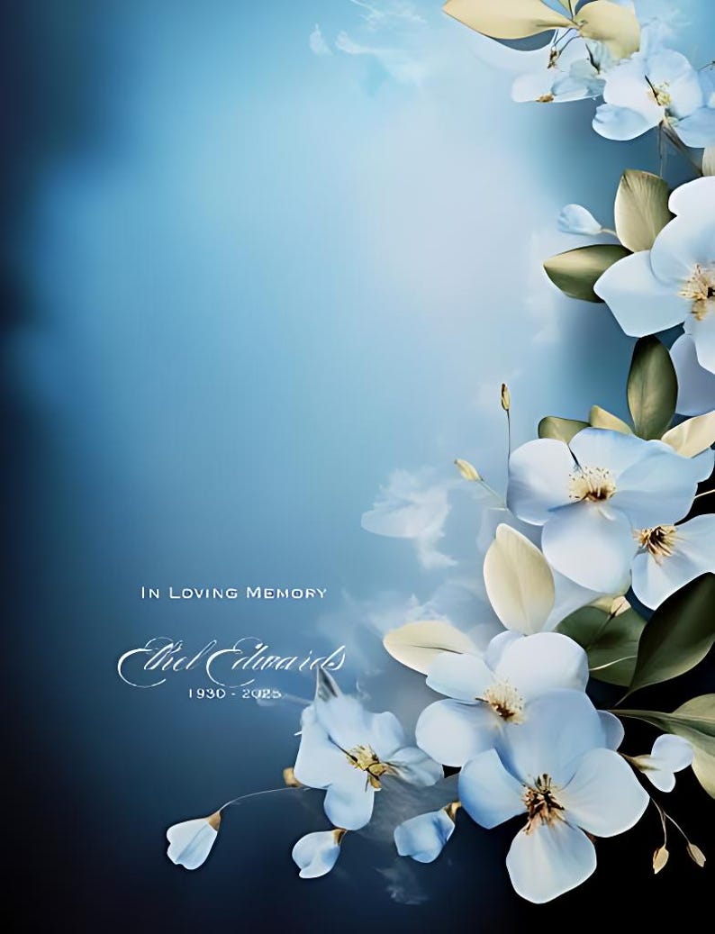 Funeral Program, Obituary,memorial,programs,keepsake,cremation,custom ...