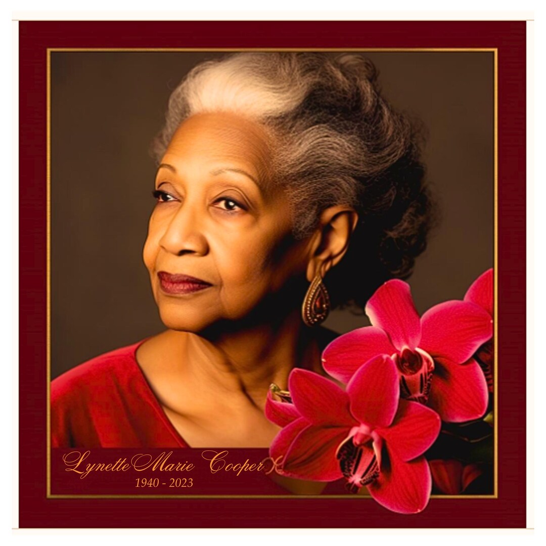 Elegant 11x17 Funeral Program Red Obituary Custom Crafted 48 Hour ...