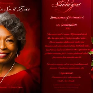 Regal 11x17 Funeral Program Red Obituary 2 to 28 Pages48 Hour Service ...