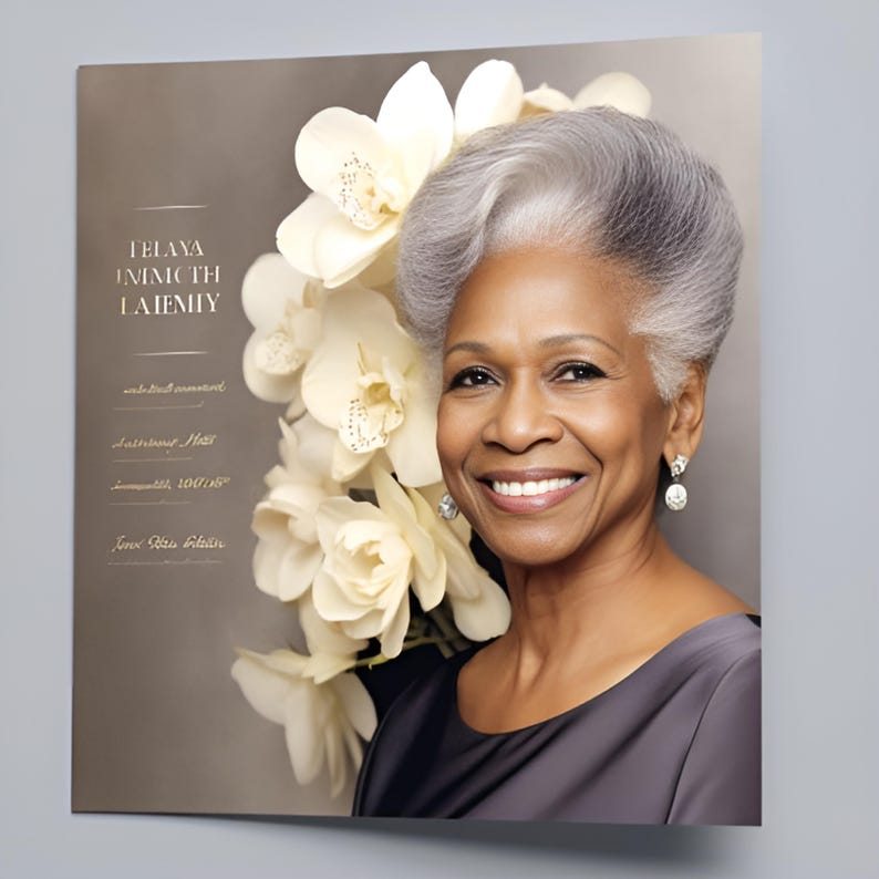 Very Nice 11x17 Funeral Program Gray, White Obituary 2 to 28 Pages48 ...