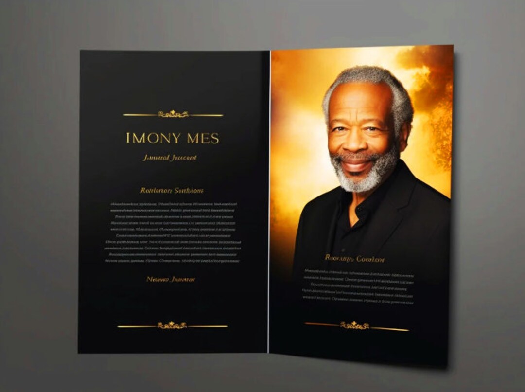 Funeral Program, Obituary,memorial,programs,keepsake,cremation,custom ...