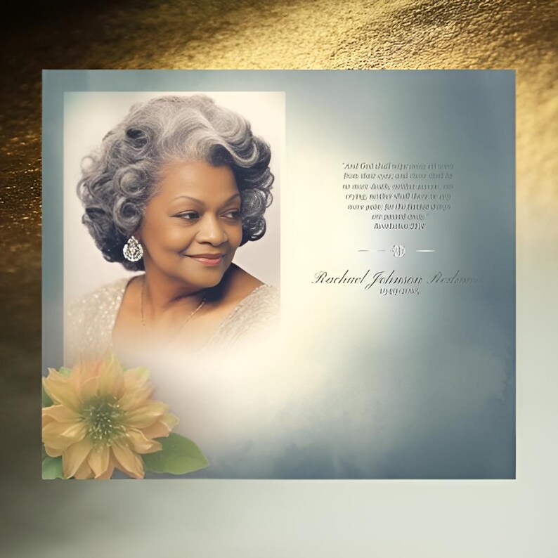 Made-to-order Funeral Program Template | Custom Obituary, Delivered to ...
