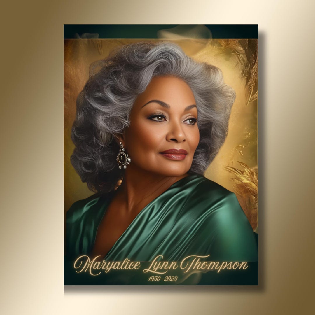 11x17 Full Sized Funeral Program Template| Beige & Gold Obituary| Easy ...
