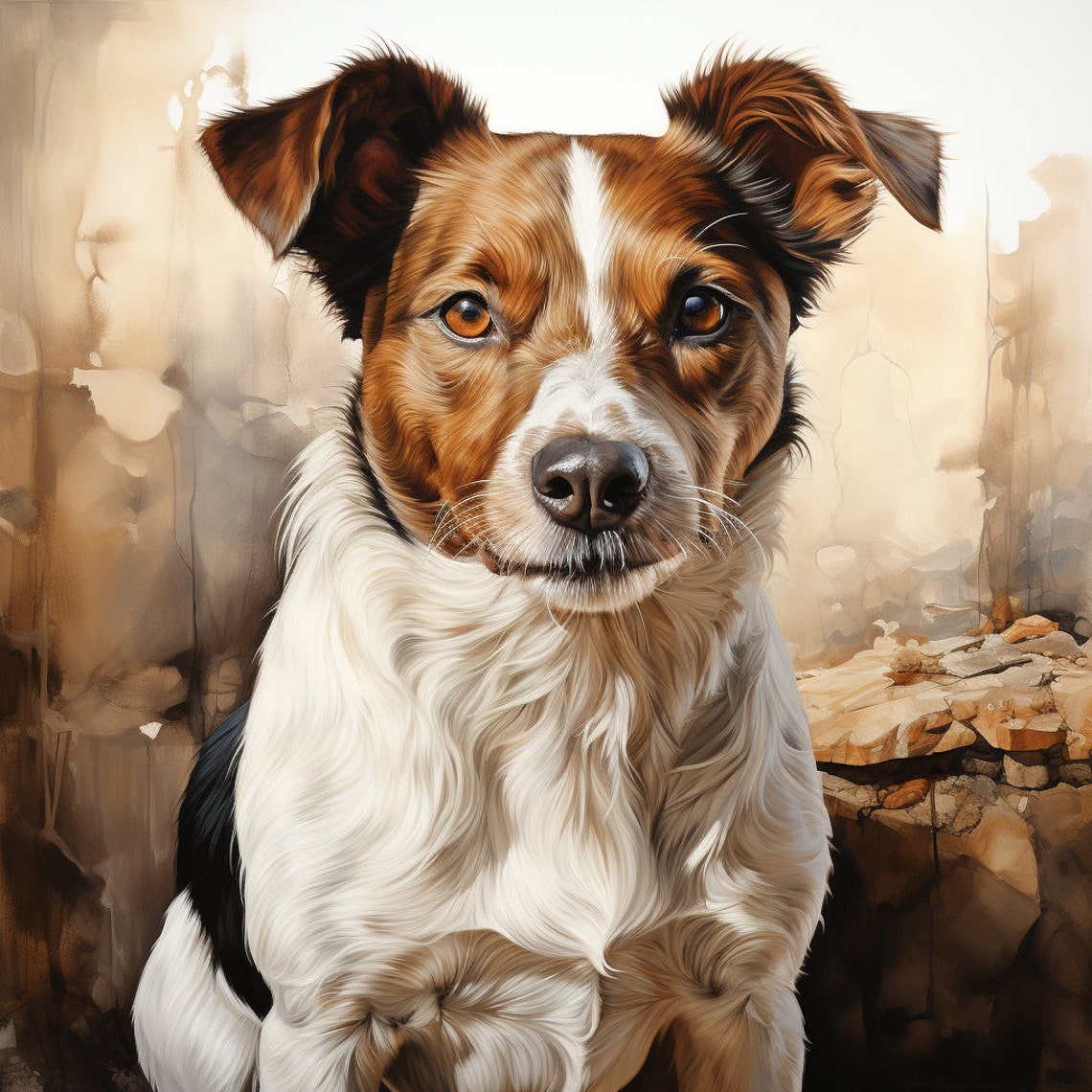 Digital Watercolor Animal Portraits Service Personalized Art for Dog ...