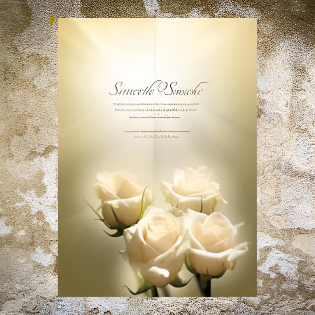 Made-to-order 8.5x11 in Folded Funeral Program Template | Delivered in ...