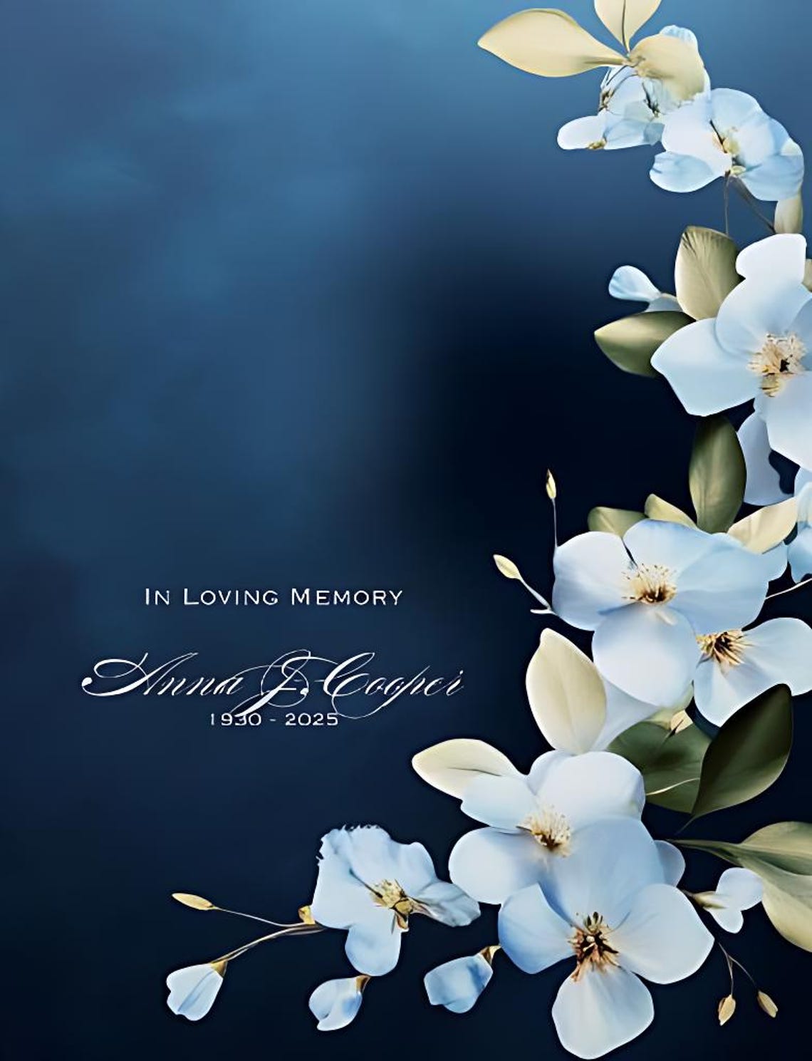 Funeral Program, Obituary,memorial,programs,keepsake,cremation,custom ...