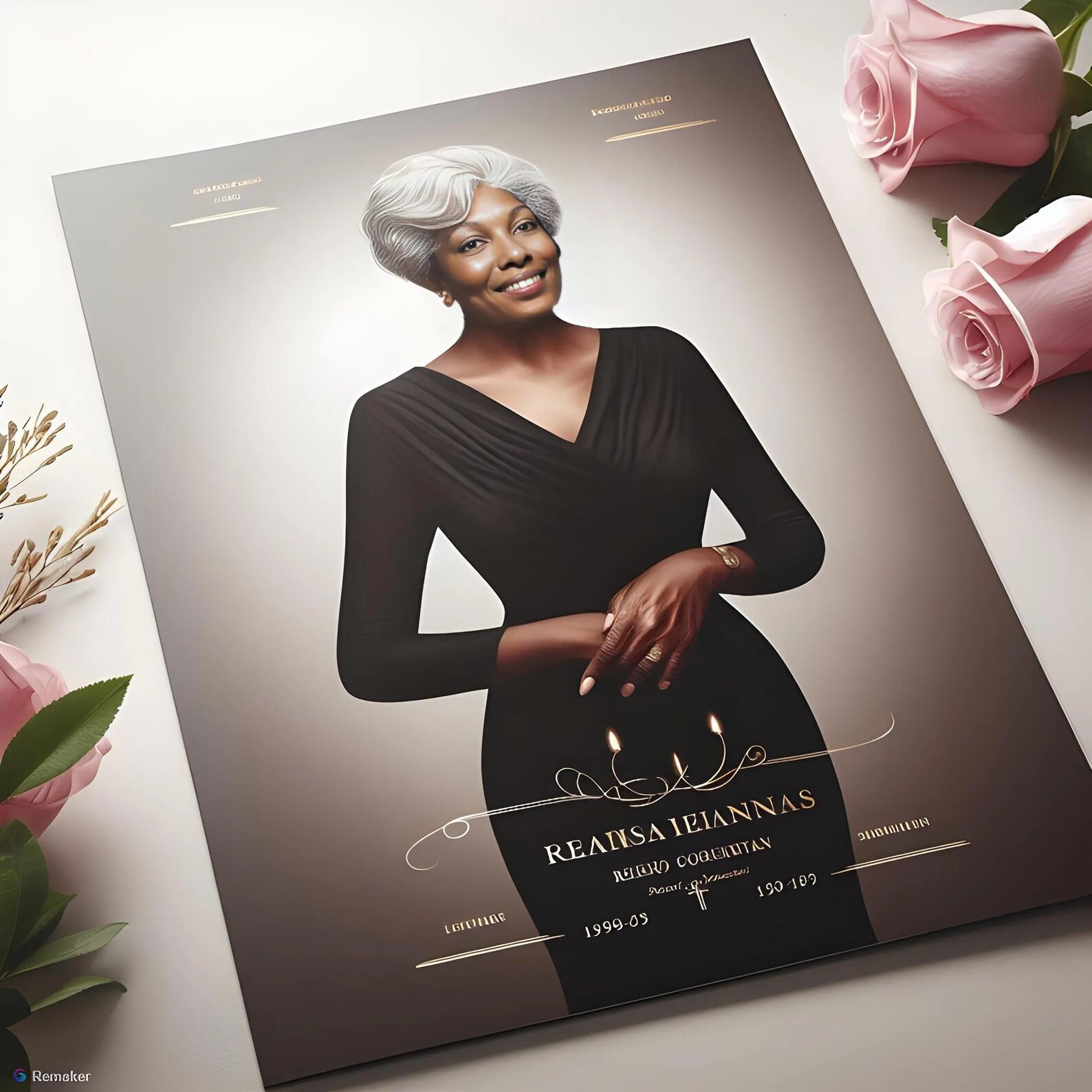 Timeless 11x17 Funeral Program Purple & White Obituary Custom Crafted ...