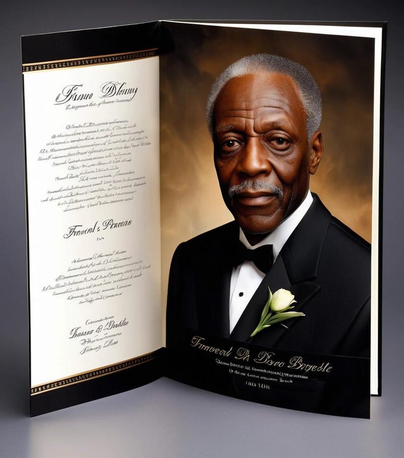 Made-to-order Funeral Program Template | Custom Obituary, Delivered to ...