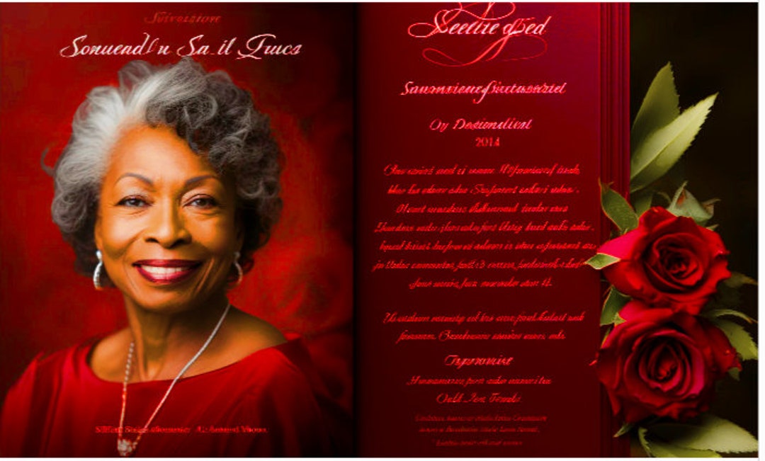 Funeral Program, Obituary,memorial,programs,keepsake,cremation,custom ...