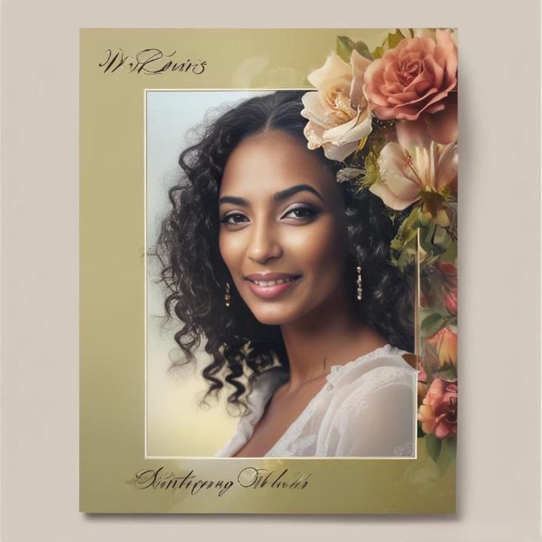 Respectful 11x17 Funeral Program| Gold & White Obituary| Custom Crafted ...