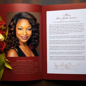 Funeral Program, Obituary,memorial,programs,keepsake,cremation,custom ...