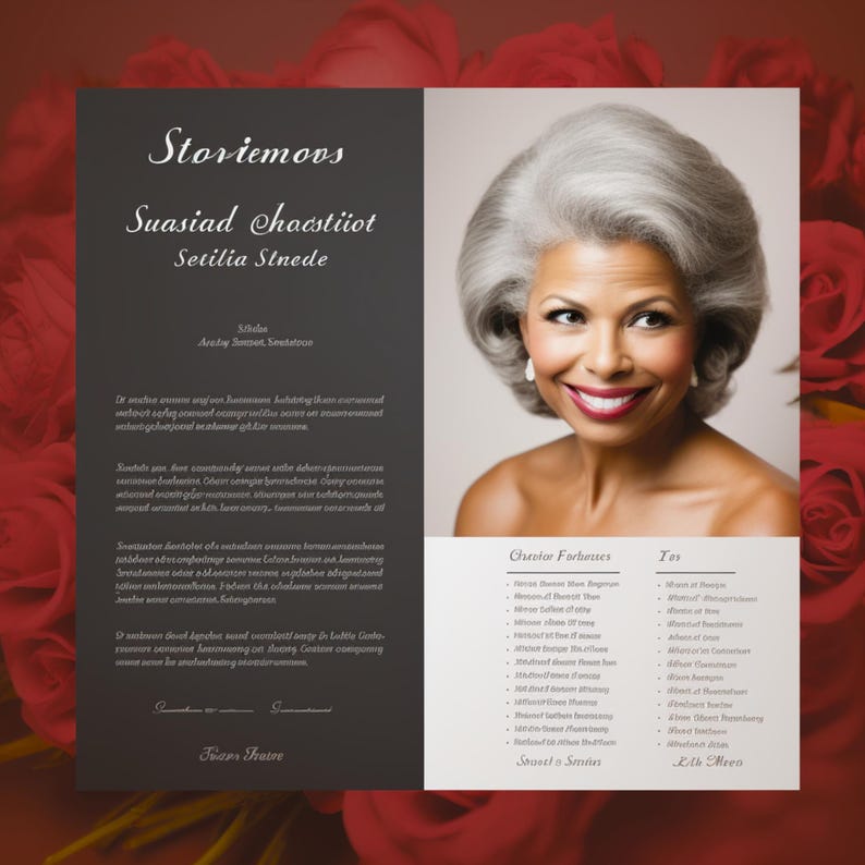 Funeral Program, Obituary, Memorial, Programs,keepsake, Cremation ...