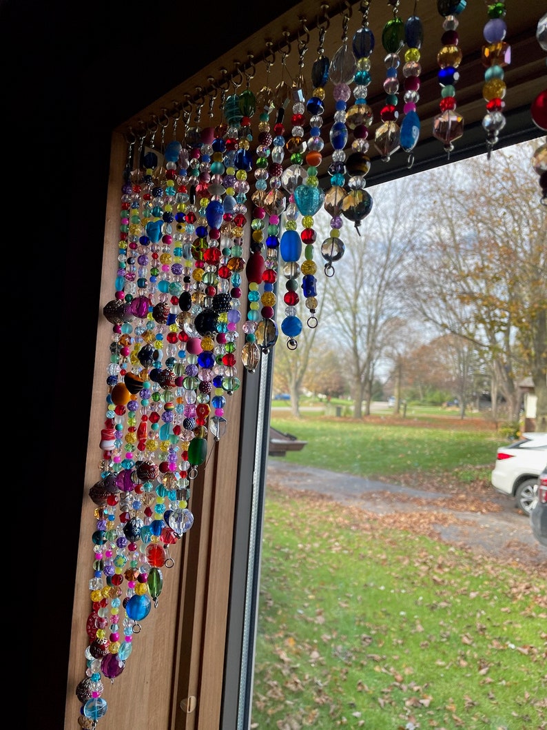 Multi Colored Boho Glass Bead Window Treatments: Creating a Bright and ...