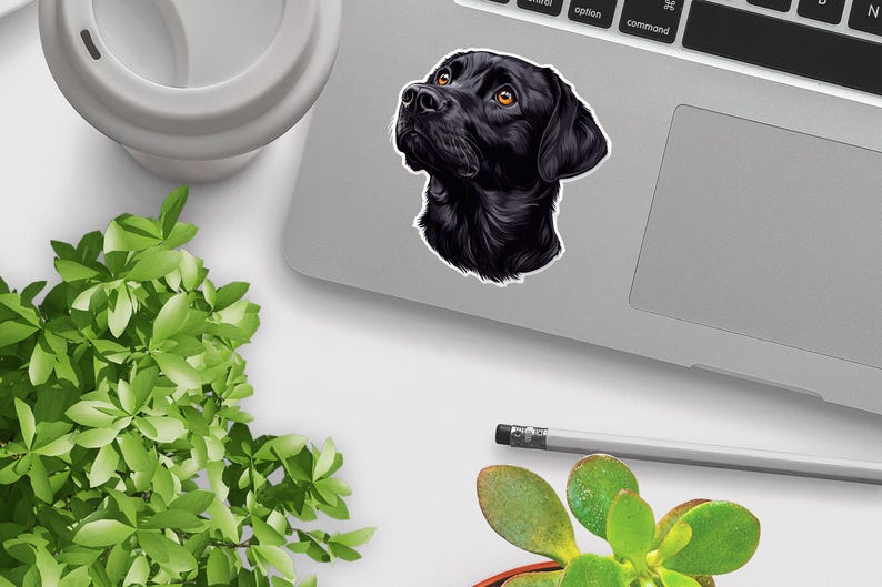 Black Lab Sticker: Waterproof Vinyl Labrador Retriever Decal - Etsy