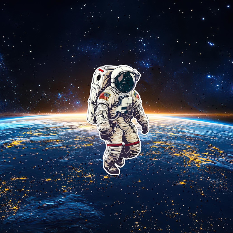 Astronaut Vinyl Decal - Etsy
