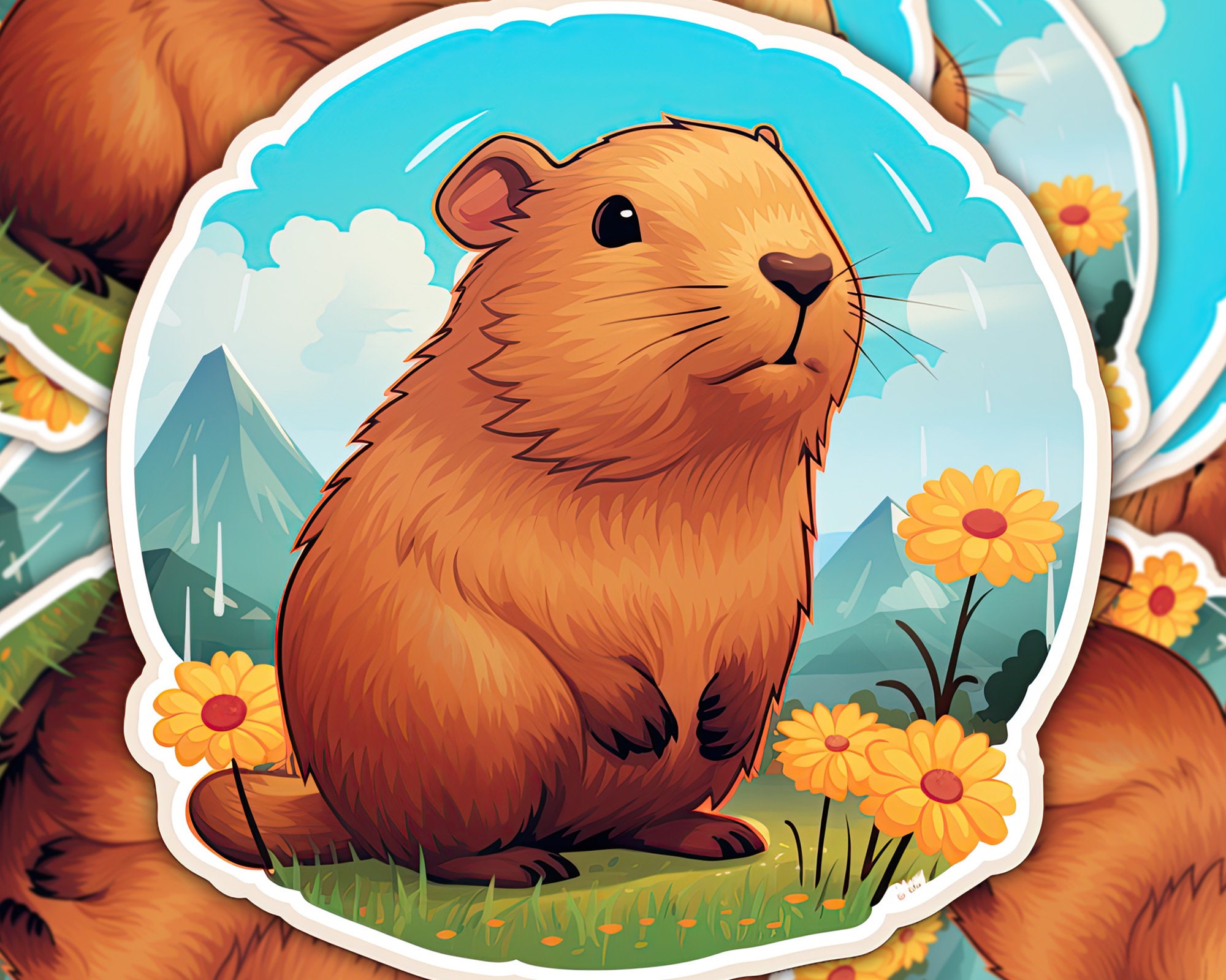 Capybara Decal Make a Statement With This Whimsical and - Etsy