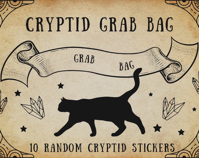 Complete Cryptid Buddy Sticker Pack Fantasy Mothman Sasquatch Bigfoot ...