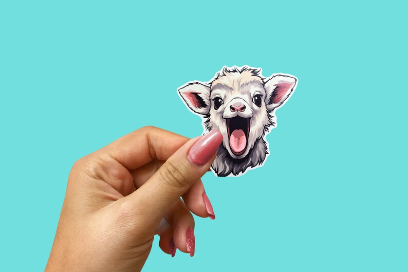 Screaming Goat Sticker: Waterproof Vinyl Farm Animal Decal - Etsy