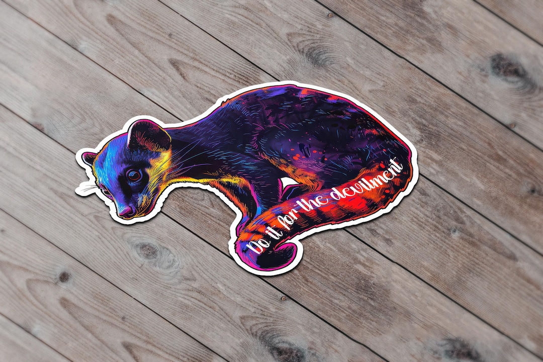 Gef the Talking Mongoose, Do It for the Devilment Sticker | Quirky ...