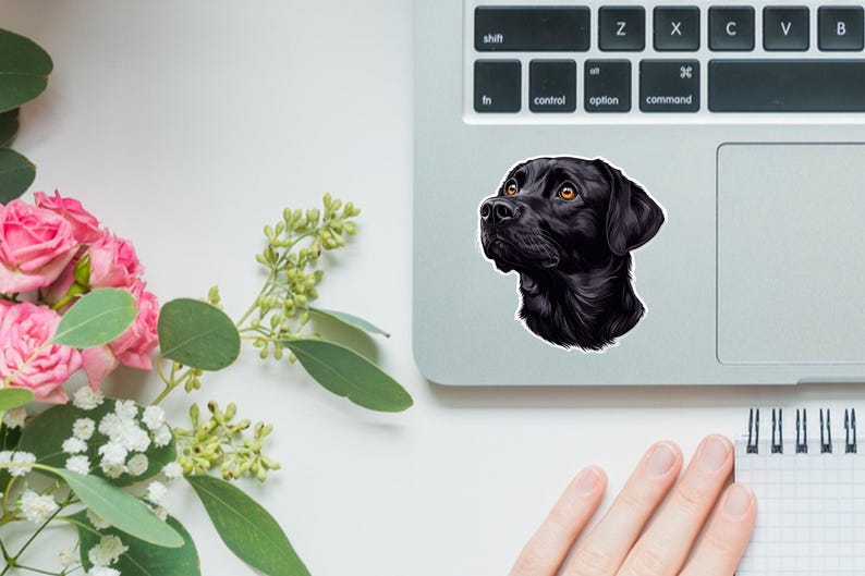 Black Lab Sticker: Waterproof Vinyl Labrador Retriever Decal - Etsy