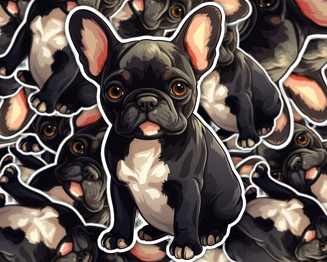 Frenchie Sticker - Adorable French Bulldog Decal for Dog Lovers ...
