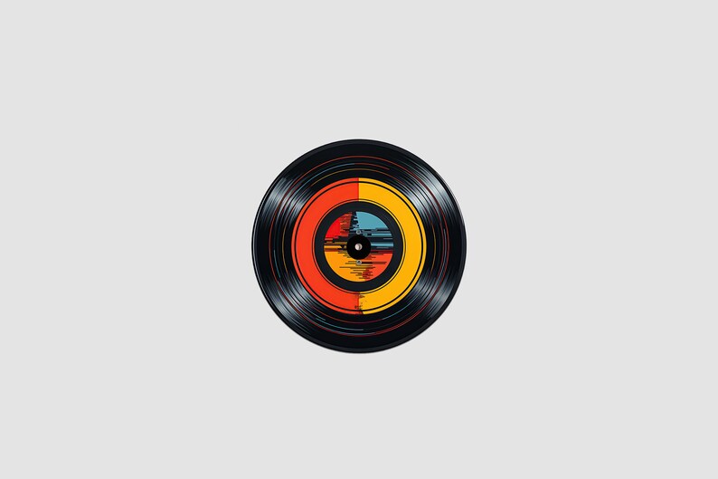 Vintage Vibes: Retro Vinyl Record Sticker for Music Lovers - Etsy