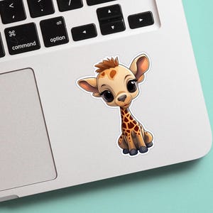 Baby Giraffe Sticker | Safari Animal Decal for Nursery Room Decor, Cute ...