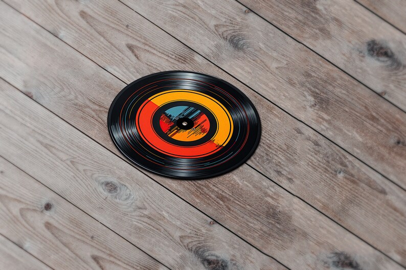 Vintage Vibes: Retro Vinyl Record Sticker for Music Lovers - Etsy