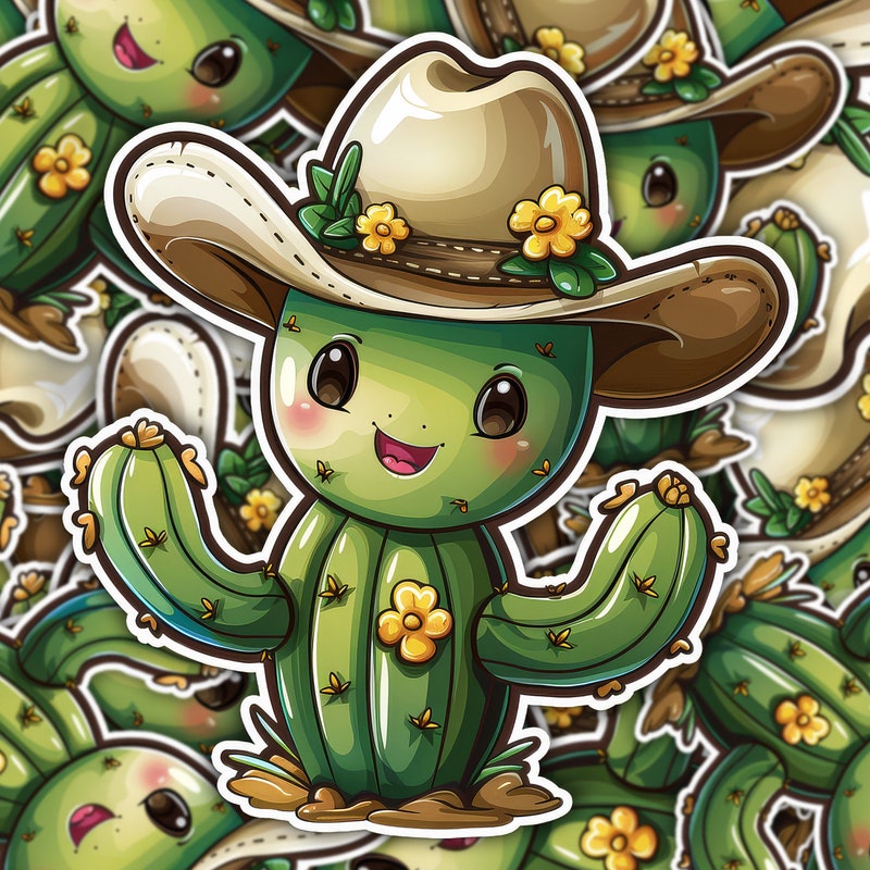 Cactus Stickers - Etsy